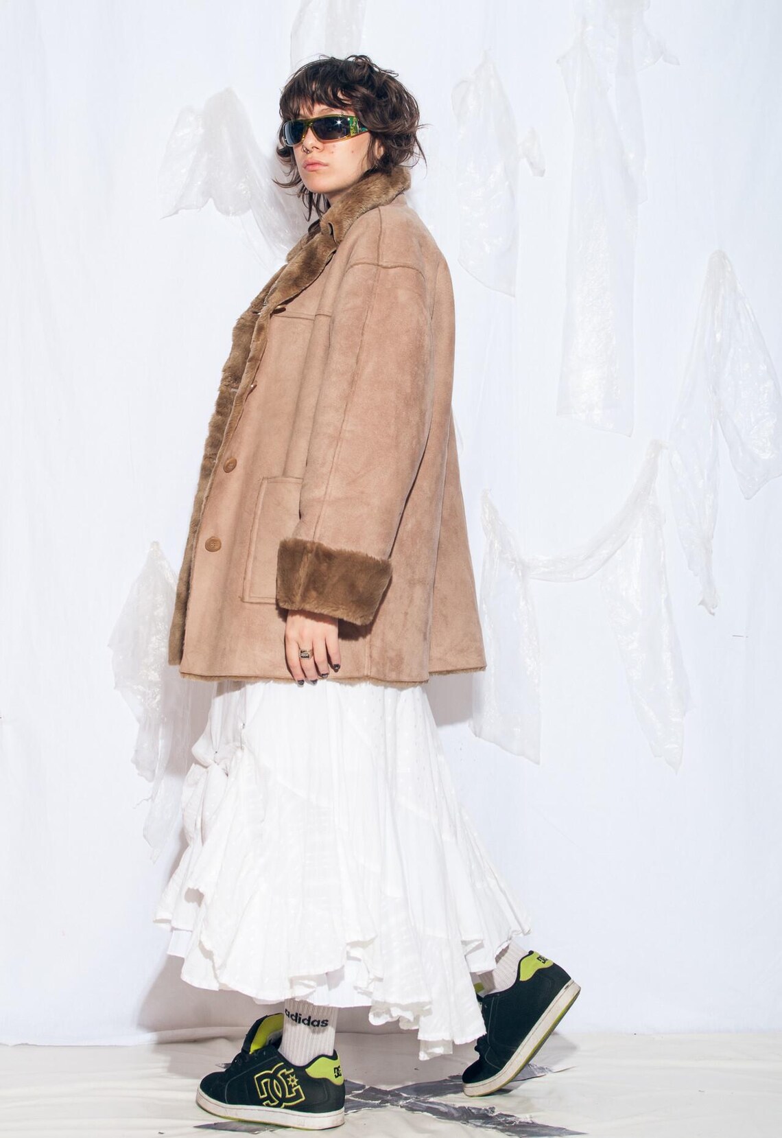 Vintage Y2K Winter Coat in Beige by St John's Bay - 2000s Penny Lane ...
