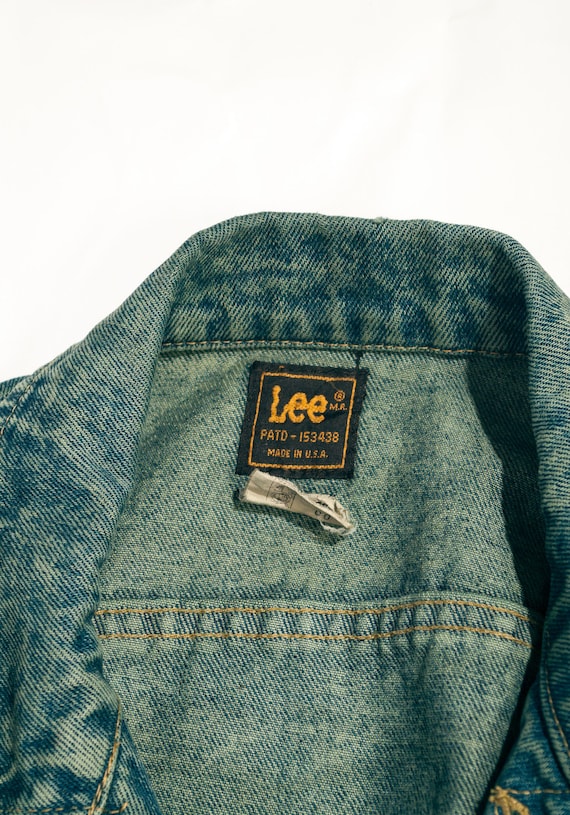 Vintage Lee Denim Jacket 80s Reworked Overdyed Coat 1… - Gem