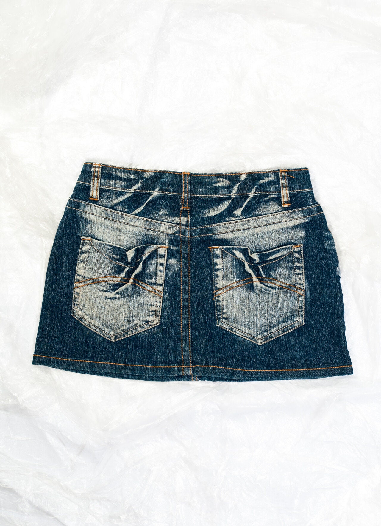 Vintage Y2K Mini Skirt in Stonewashed Blue Denim 2000s Grunge Skirt ...