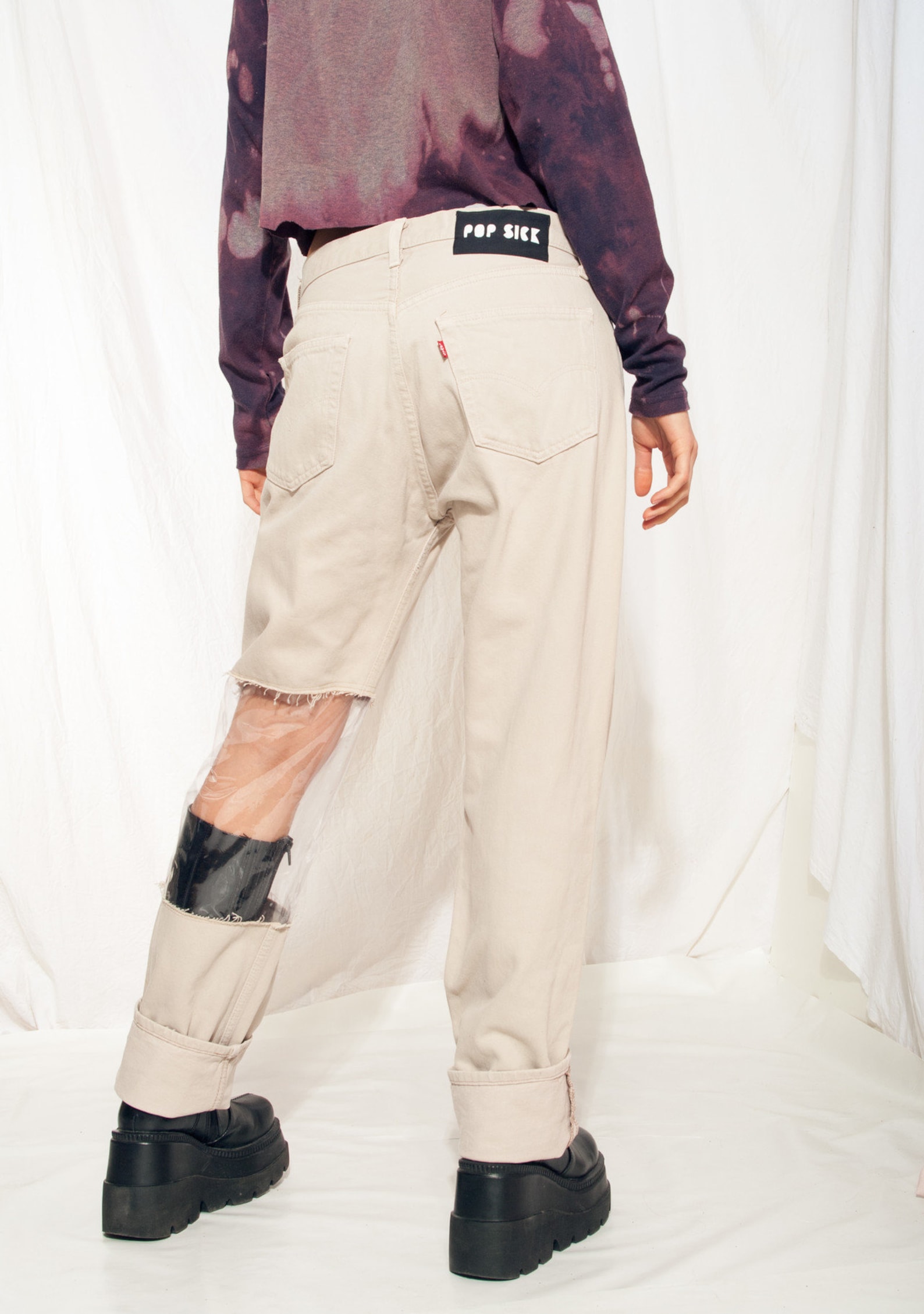 Vintage Levi's Jeans 90s Rework PVC See-through Denim | Etsy