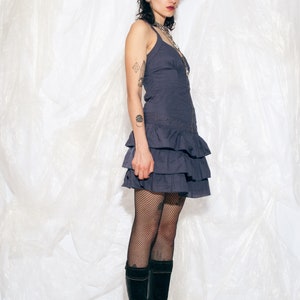 Vintage Y2K Mini Dress in Whimsigoth Blue 2000s Mall Goth Emo Fairycore ...