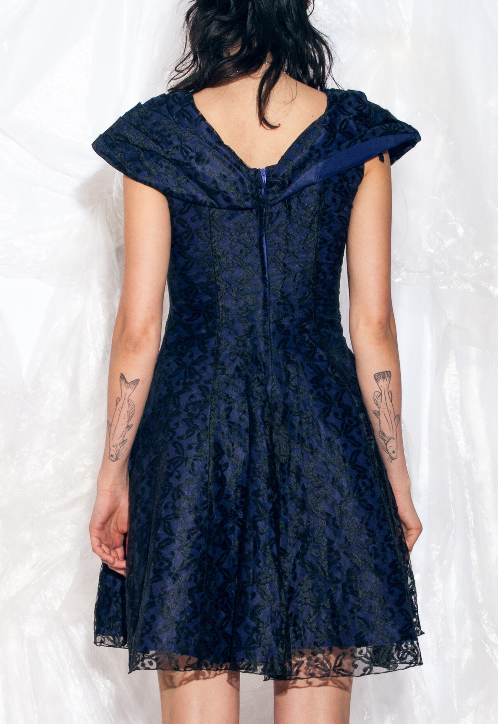 Vintage 80s Prom Dress in Purple and Black Lace 1980s Whimsigoth ...