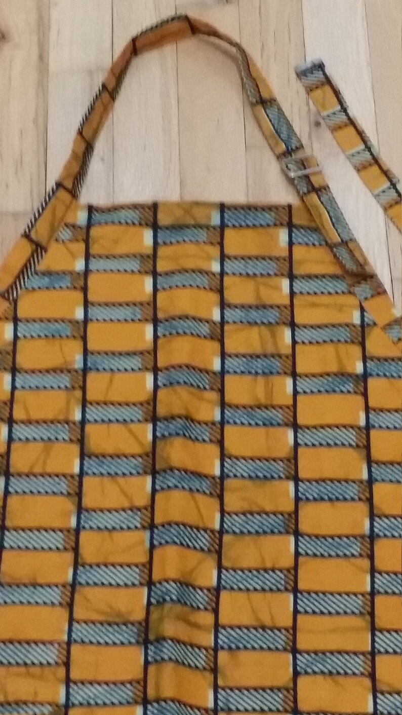 2 Pocket Lined Mstatili Kitenge Apron With Buckle Strap - Adult - Etsy