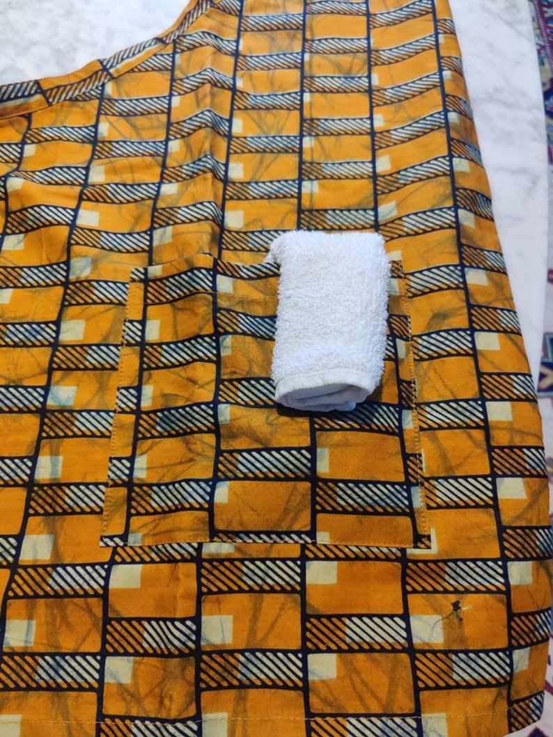 2 Pocket Lined Mstatili Kitenge Apron With Buckle Strap - Adult - Etsy
