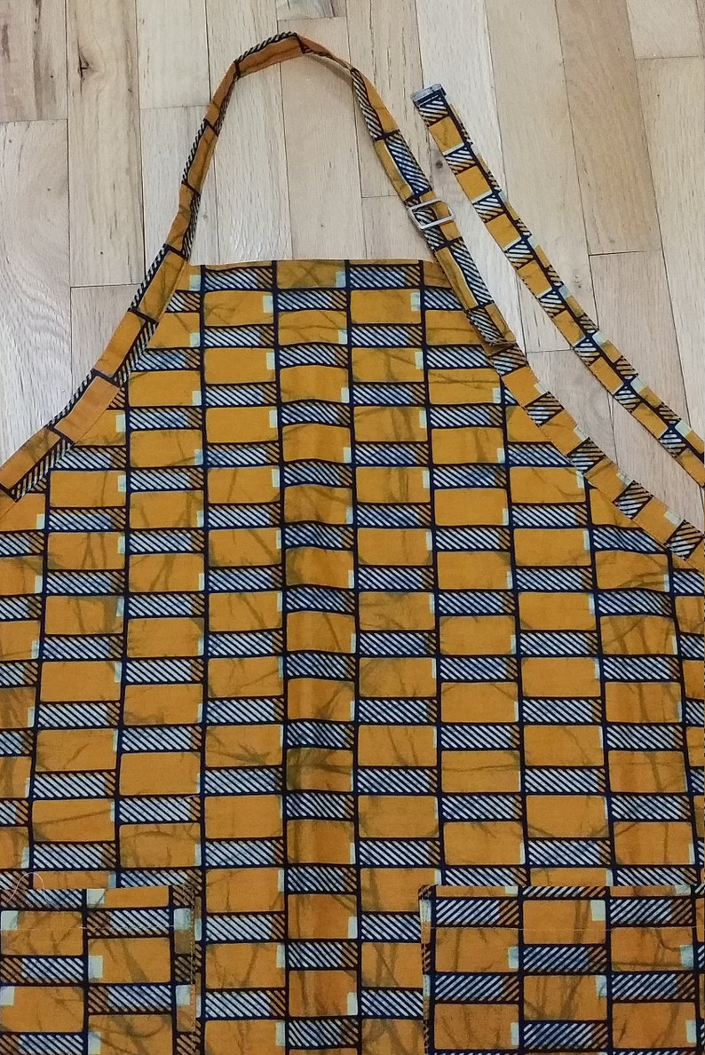 2 Pocket Lined Mstatili Kitenge Apron With Buckle Strap - Adult - Etsy