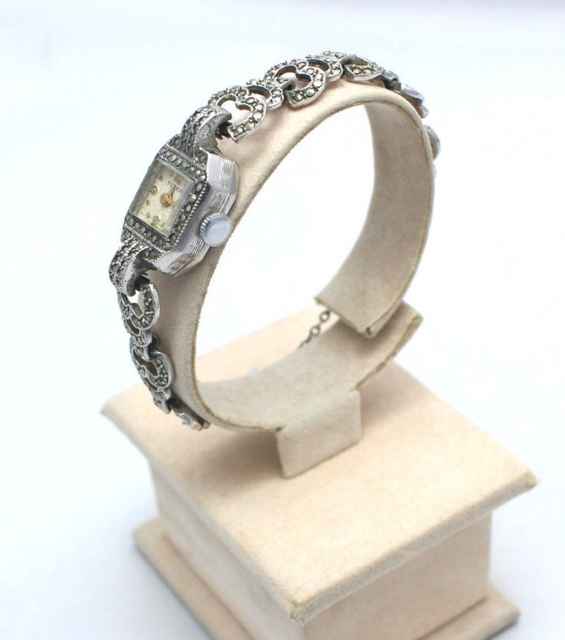 Marcasite Cocktail Watch Mechanical Movement - Etsy