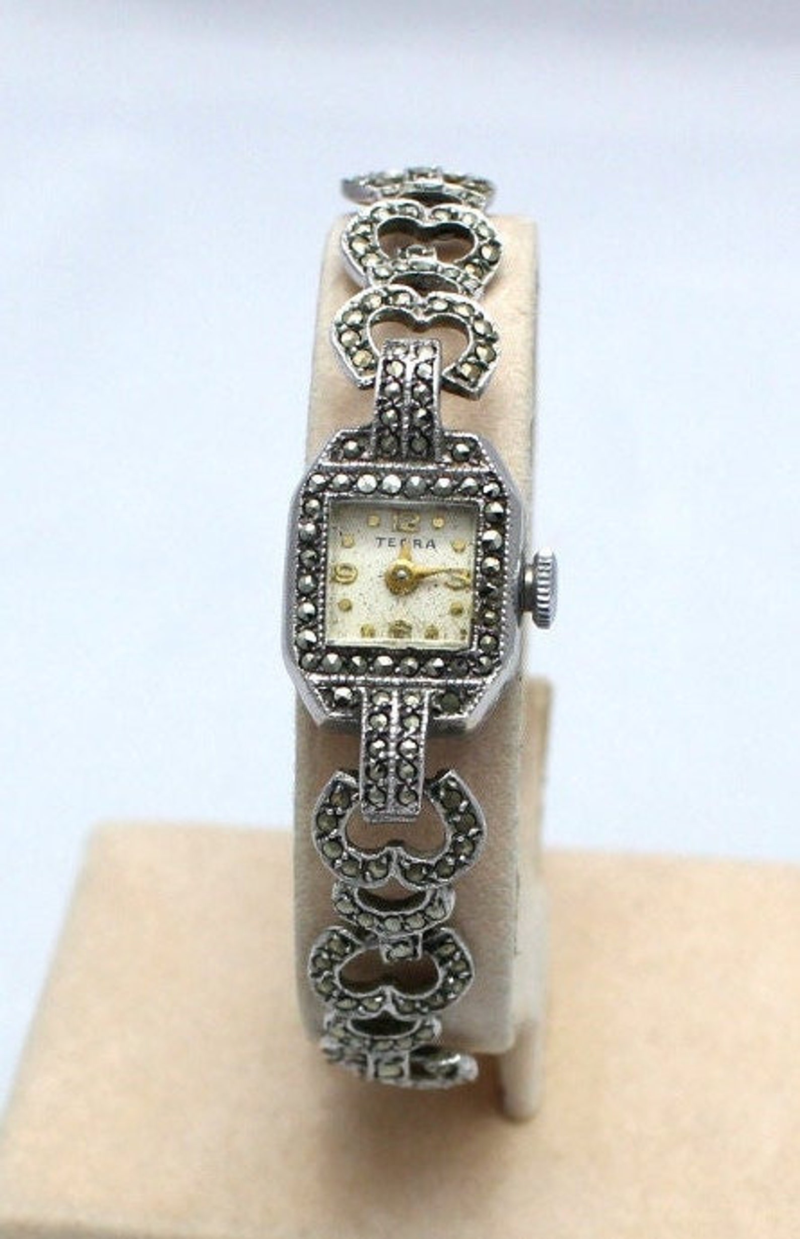 Marcasite Cocktail Watch Mechanical Movement - Etsy