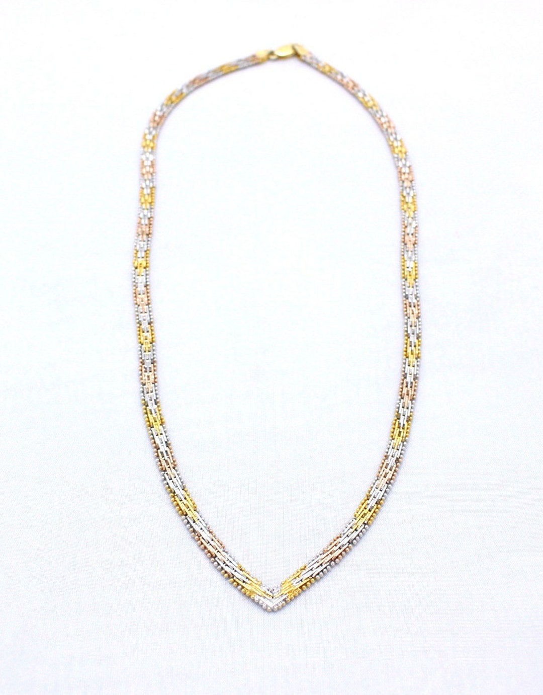 Vintage Silver, With 'three-colour' Finish, Interlocking Bar Link ...