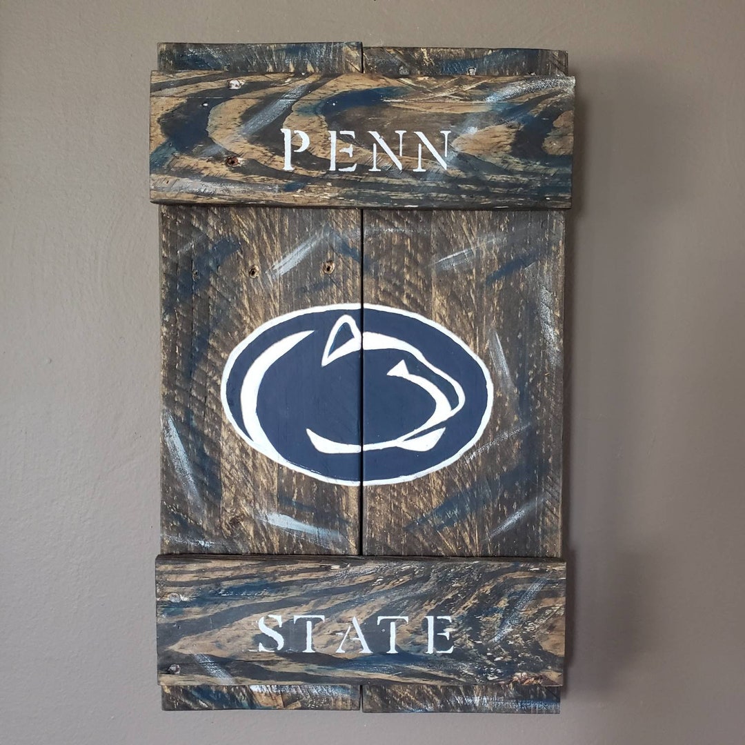 Hand Painted, Penn State Pallet Plaque, LED Lights, Sports Plaque, NFL ...