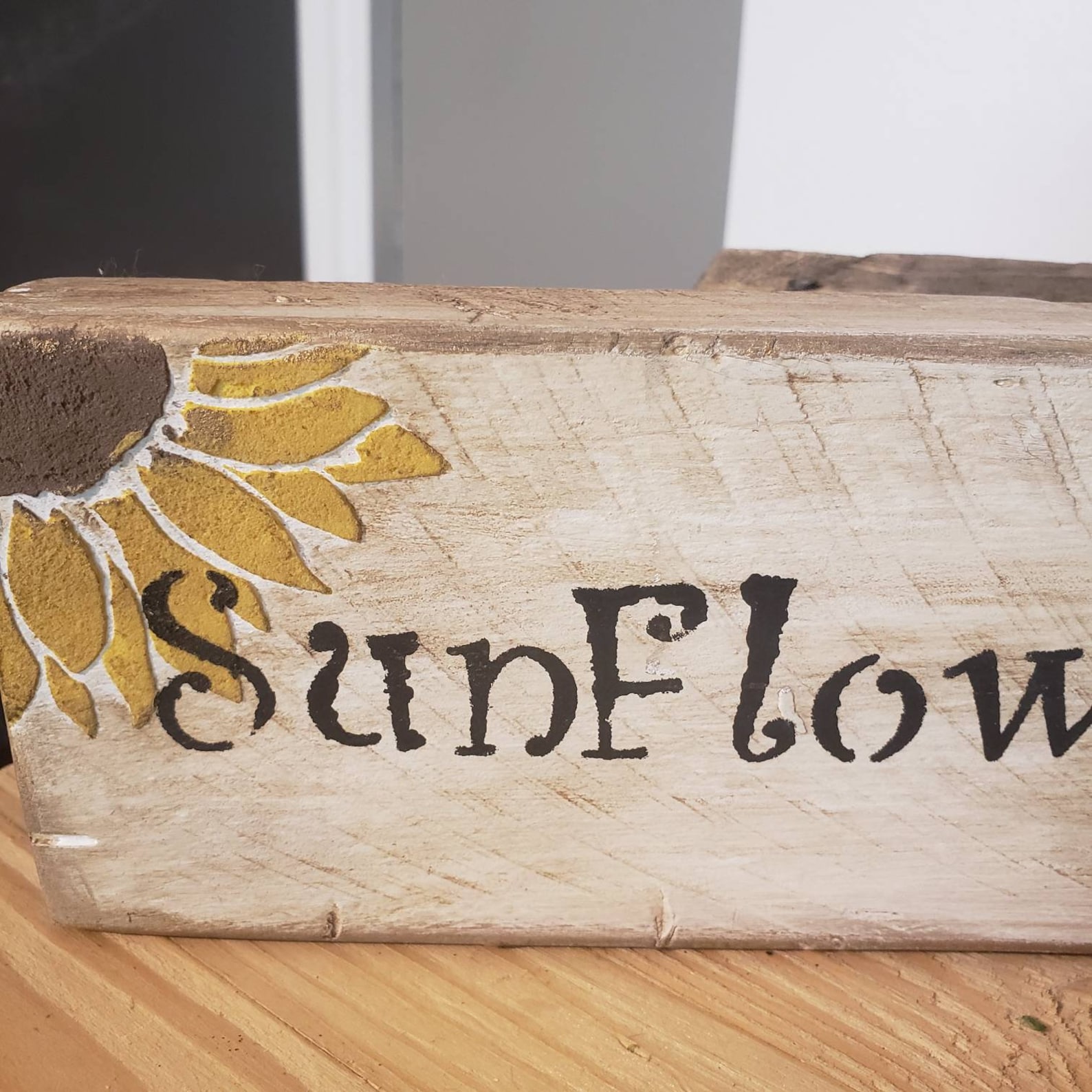 Sunflower, Shelf Sitter, Sunflower Shelf Sitter, Wood, Wood Sunflower ...