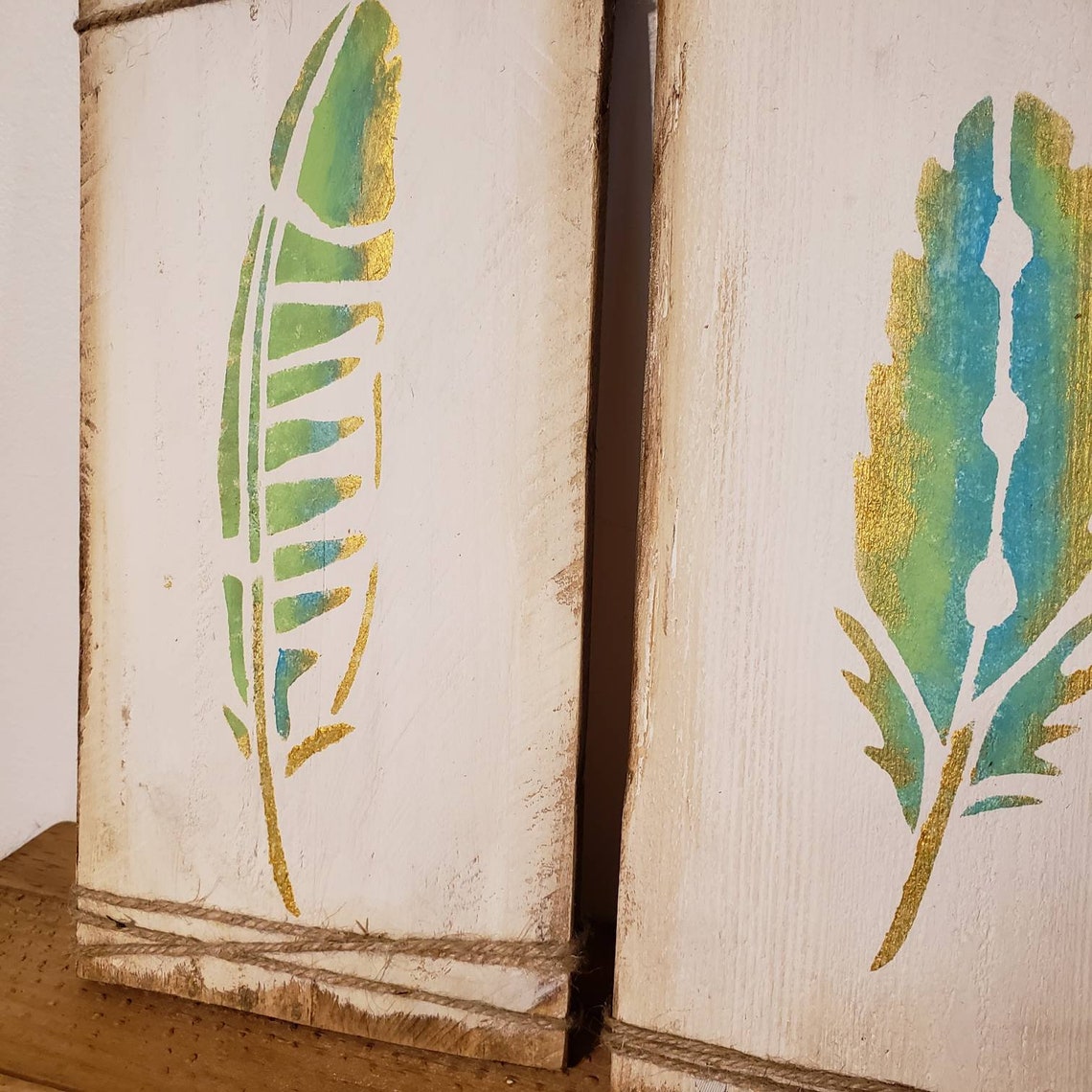 Pluma, placas de plumas, decoración de pared con plumas de madera ...