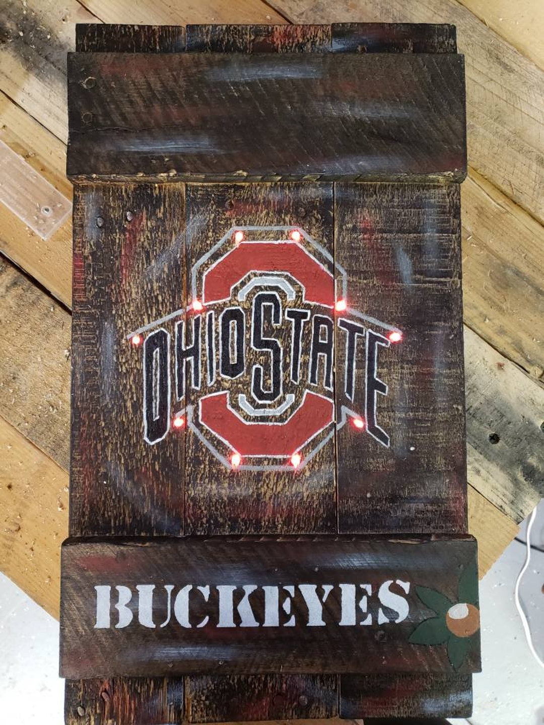 Ohio State, Rustic Wall Decor, Ohio State Picture, Sports Plaque ...