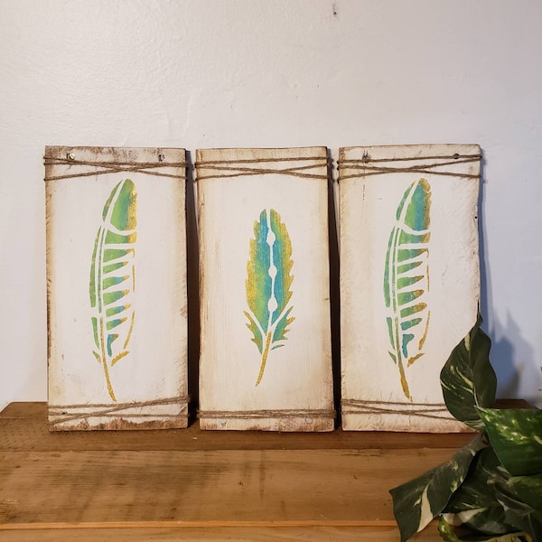 Feather Wood Sign - Etsy