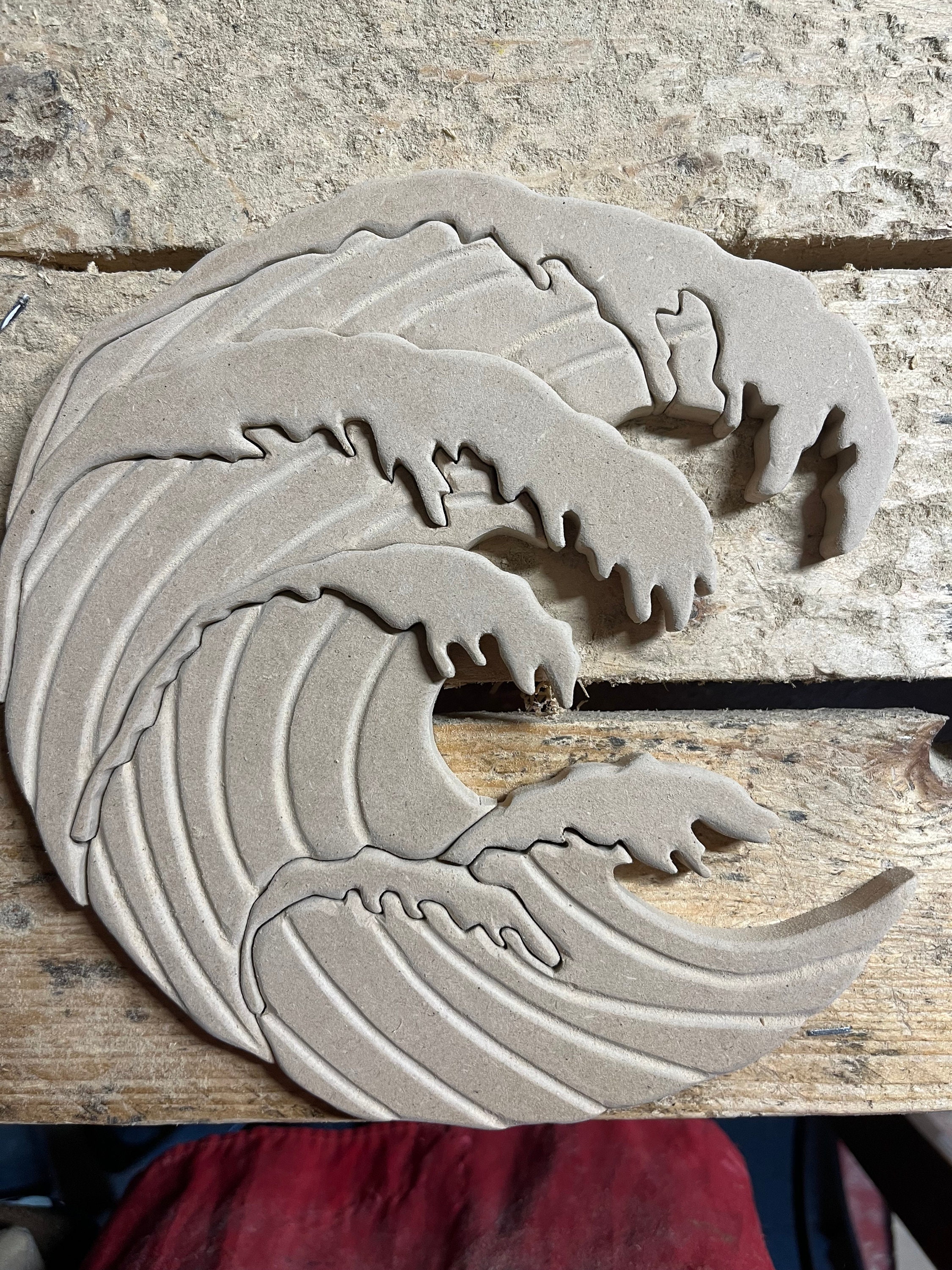 3D, 3d Ocean Wave,carving,wood Carving,ocean Wave Art, Wall Hanging ...