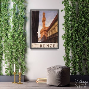 Retro Poster Firenze Italy Travel Poster Retro Poster, Modern Wall ...