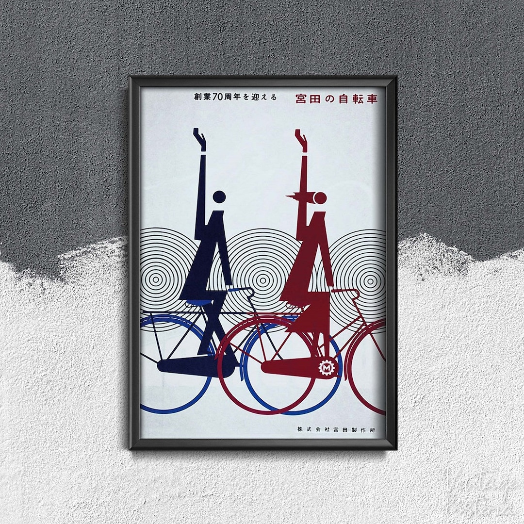 Retro Posters Bicycle Retro Poster, Modern Wall Decor, Cycling Prints ...
