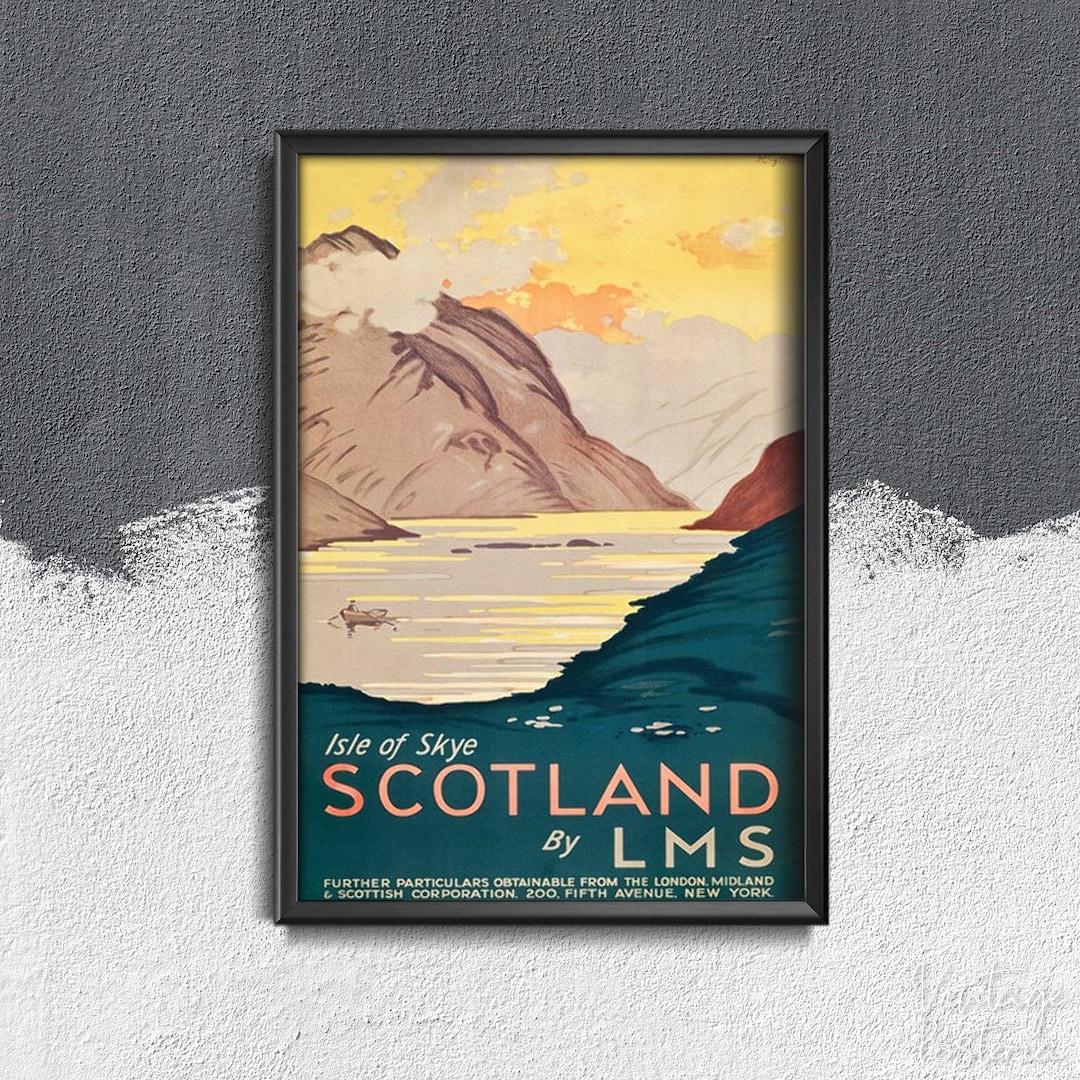 Retro Scotland Travel Poster Retro Poster, Illustration Print, Retro ...