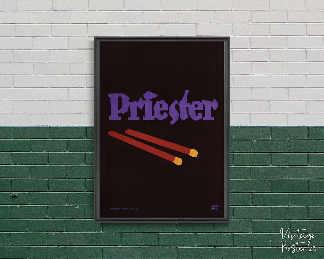 Priester Advertising for Match Company, Retro Poster, Matches and ...