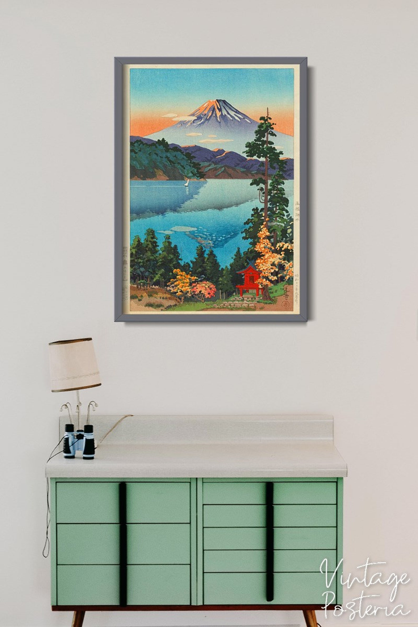 Lake Ashi in the Hakone Hills in Early Autumn Tsuchiya Koitsu | Etsy