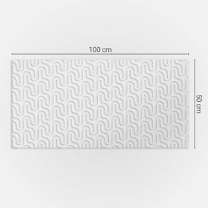 Waves in 3D Layers Panel Stickers, White Peel and Stick Panels ...
