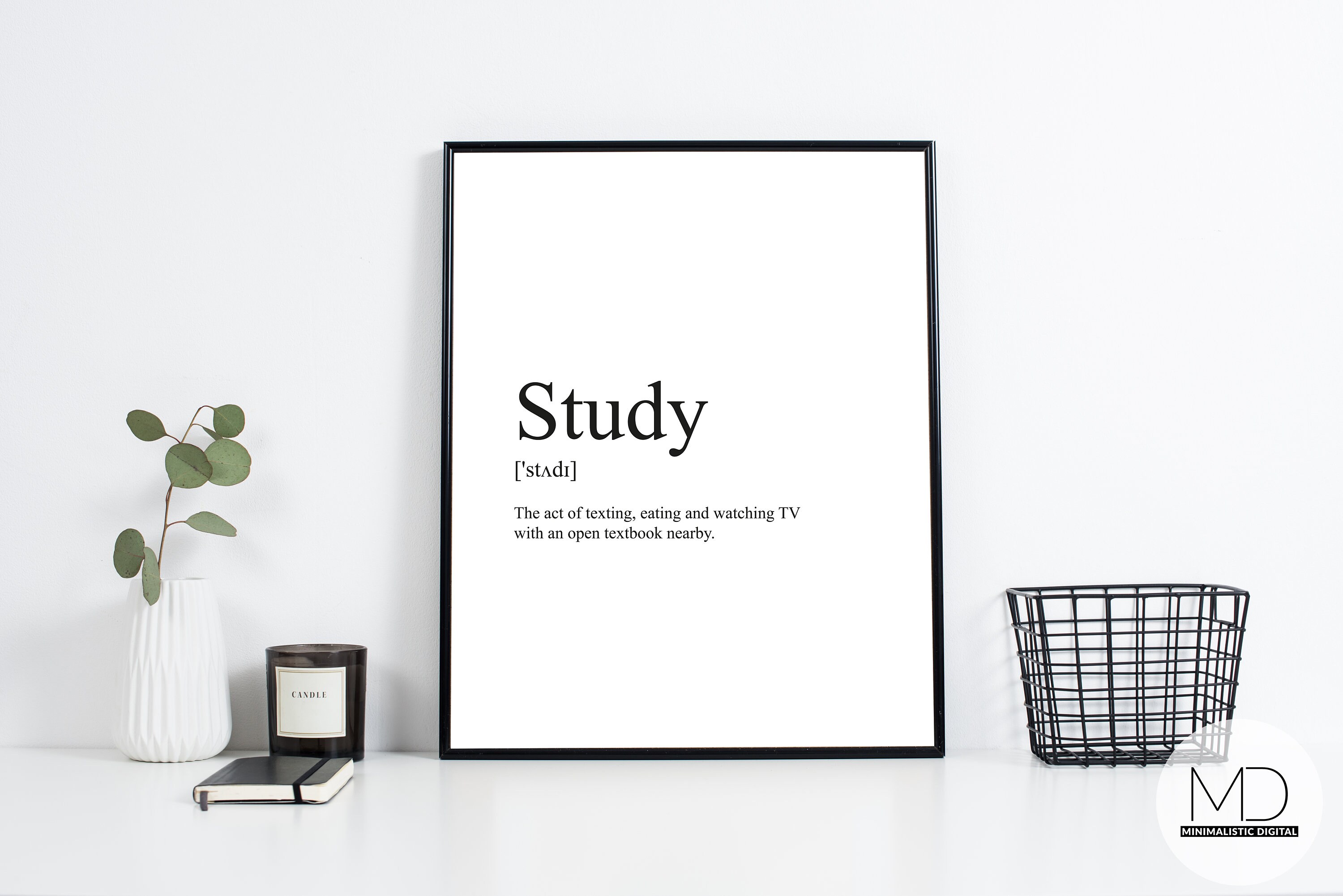 Study Definition Print Poster Large Wall Art Humor Poster Etsy study-definition-print-poster-large-wall-art-humor-poster-etsy
