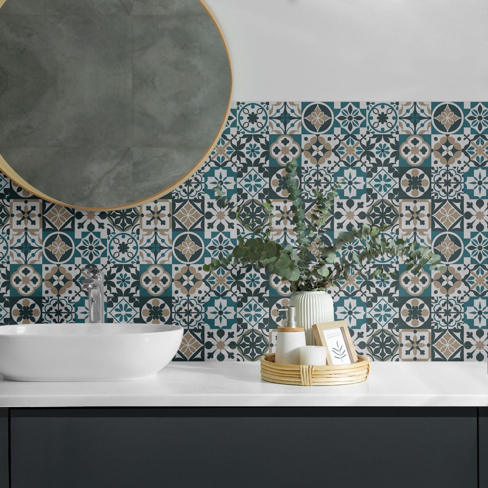 Tile Patterns in the Layout Tile Stickers, Green Removable Tiles, Tile ...