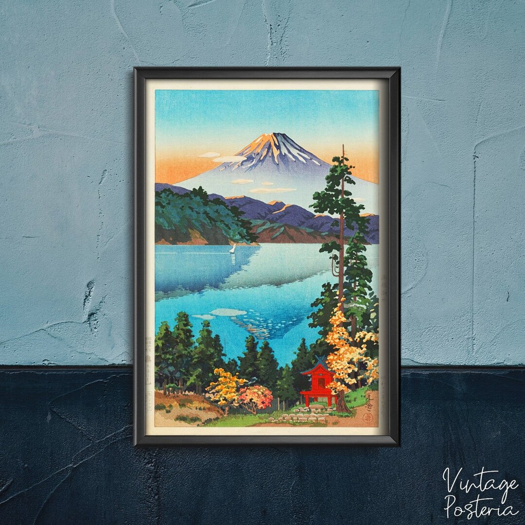 Lake Ashi in the Hakone Hills in Early Autumn Tsuchiya Koitsu Ukiyo-e ...