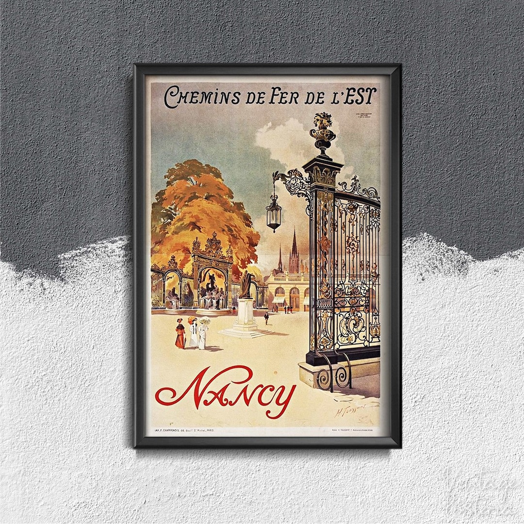 Travel Poster Nancy France Retro Poster, Retro Wall Decoration, Africa ...