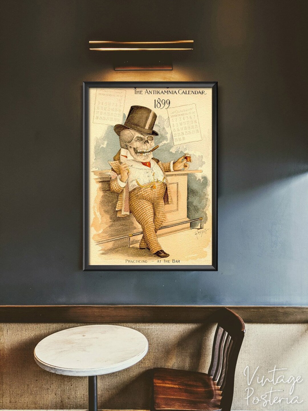 Funny Medical Calendar Canvas Poster, Retro Wall Decoration, Anatomy ...