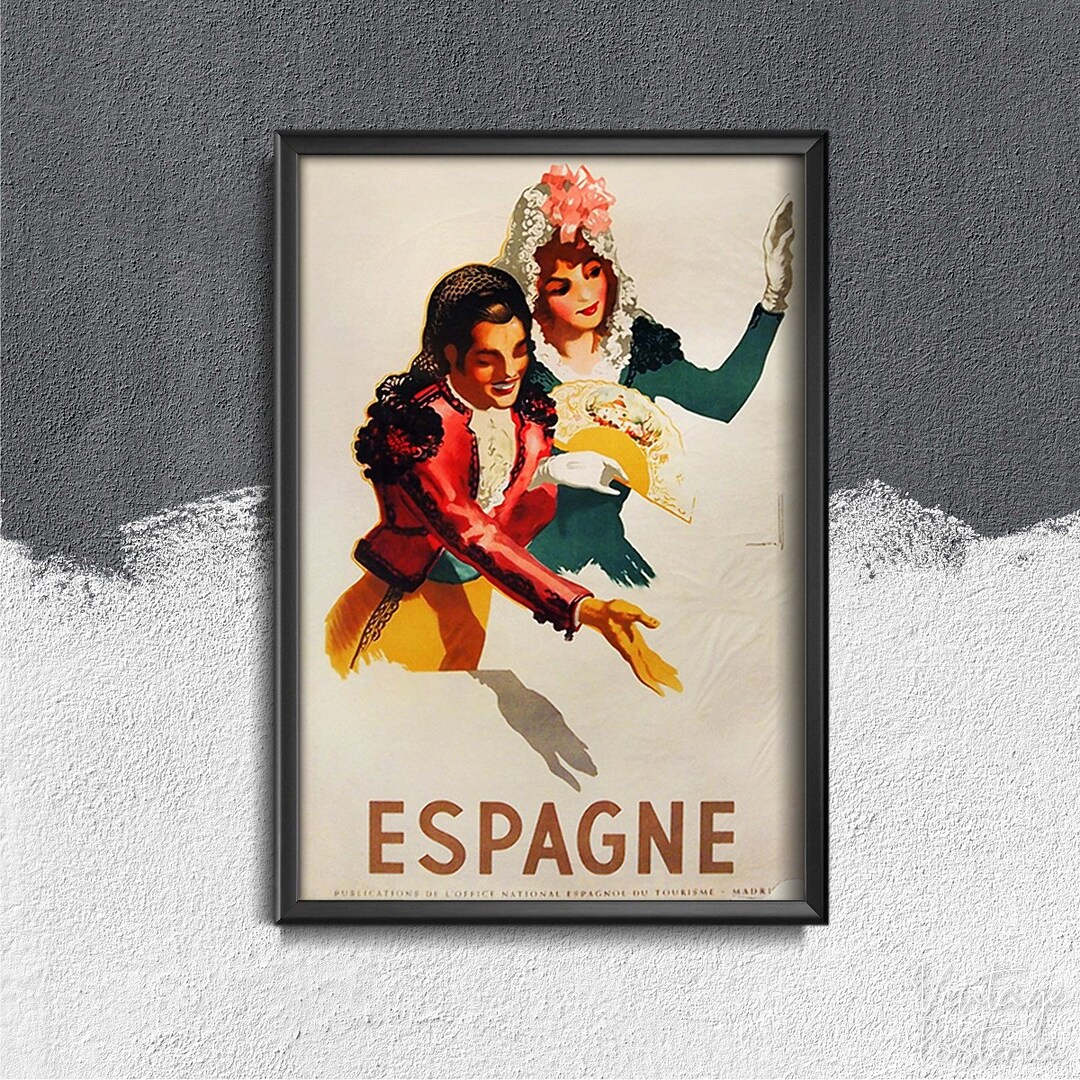 Retro Poster Spain Travel Poster Retro Poster, Modern Print, America ...