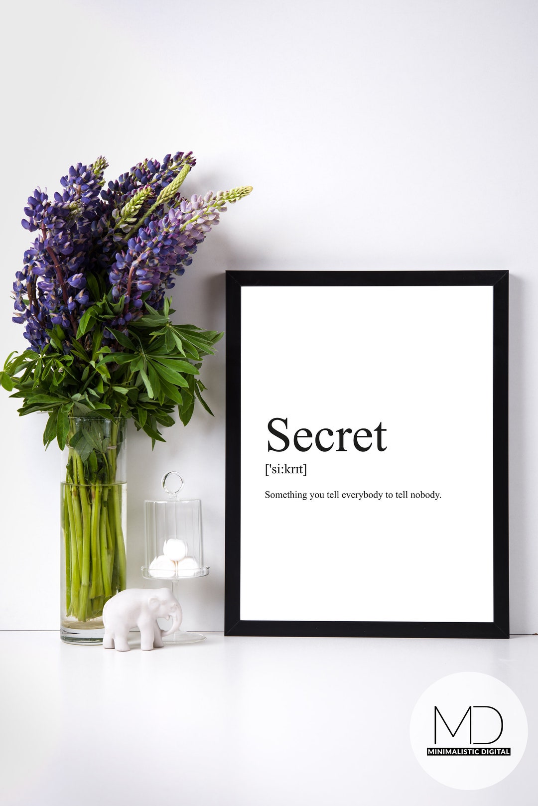 Secret Definition Print - Unique Poster - Art Modern - Modern Prints ...