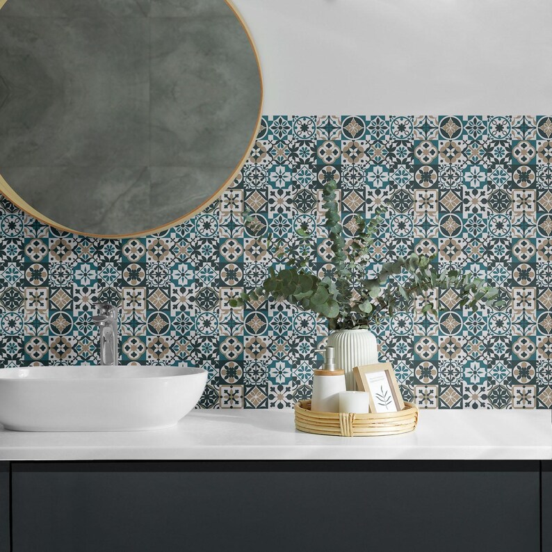 Tile Patterns in the Layout Tile Stickers, Green Removable Tiles, Tile ...