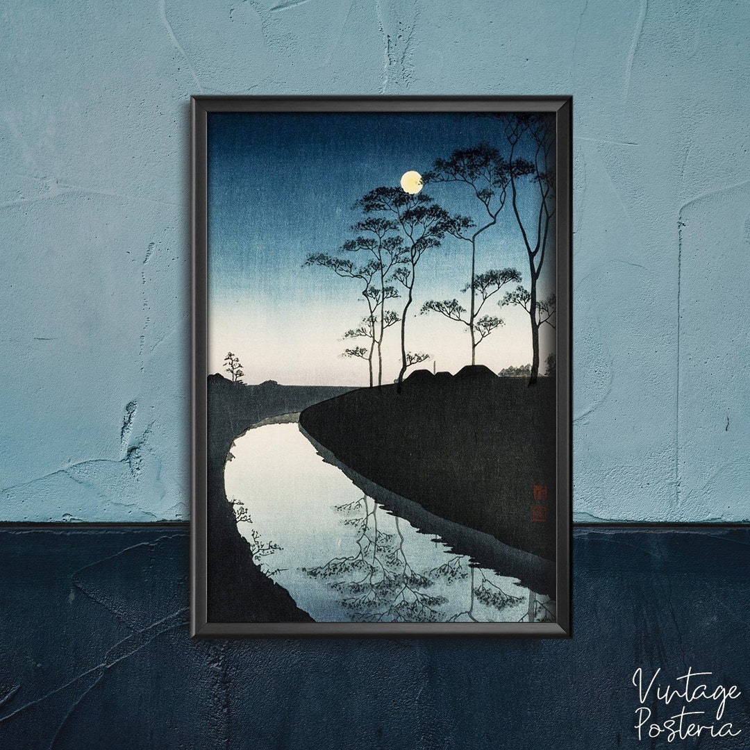 Japanese Art Print Dusk by Koho Shoda Retro Poster, Painting Print ...