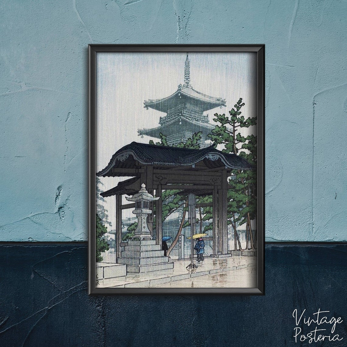 Zensetu Temple Kawase Hasui Ukiyo-e Vintage Poster | Etsy