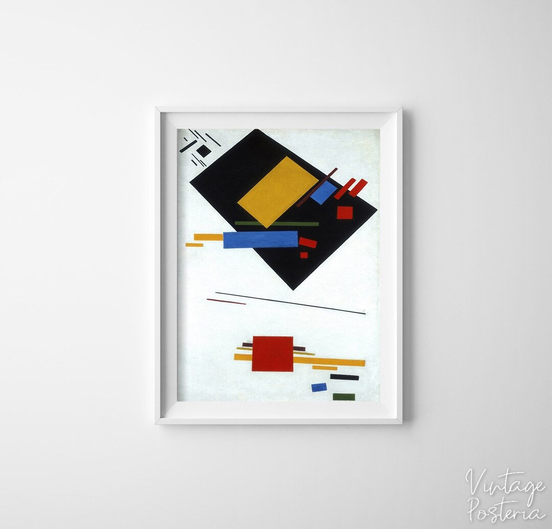 Suprematism Kazimir Malevich Retro Poster, Art Print, Reproduction ...