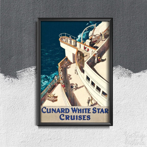 Cunard White Star Poster - Etsy
