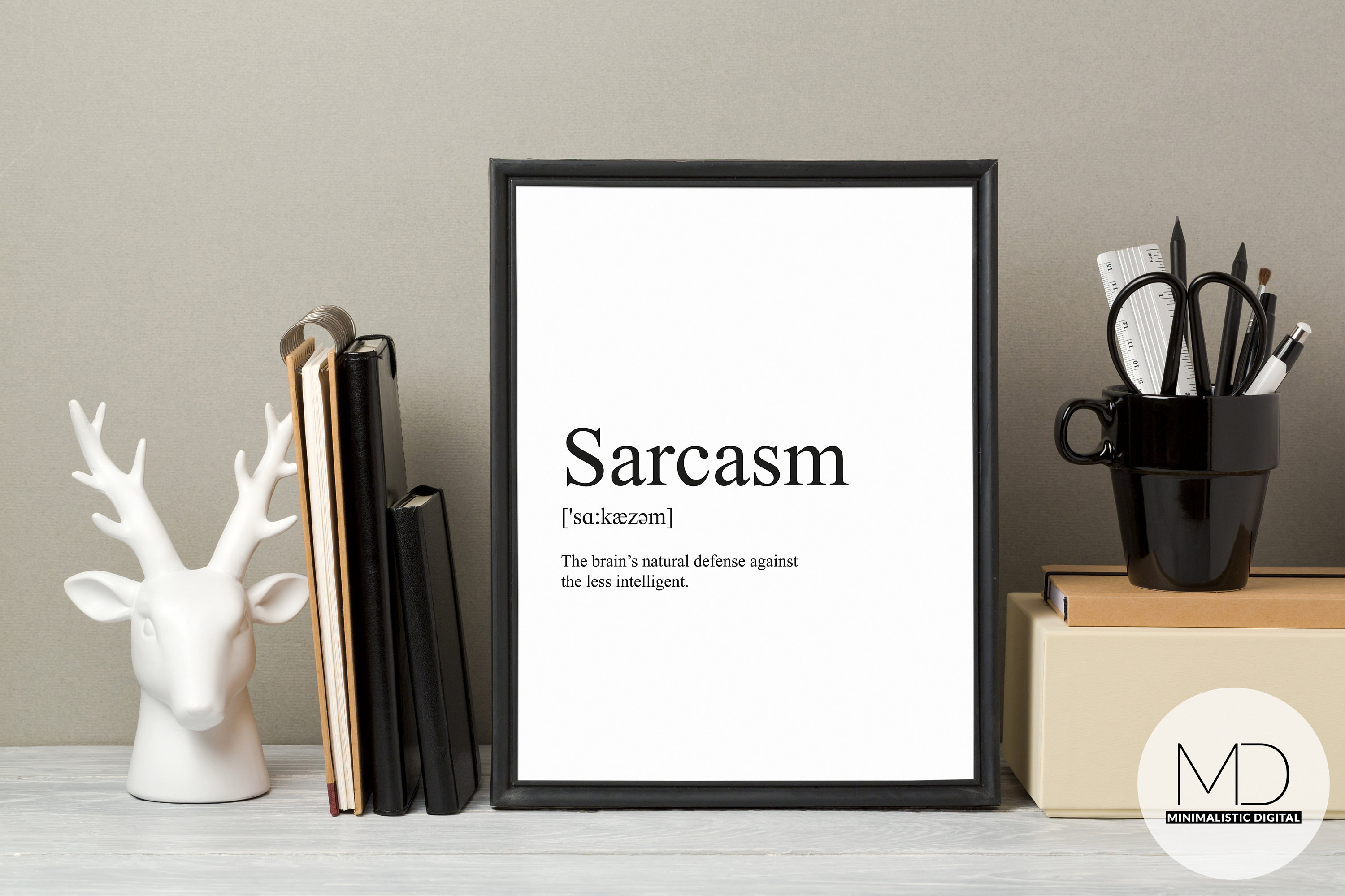 Sarcasm Definition Print Witty Print Funny Wall Art Joke | Etsy