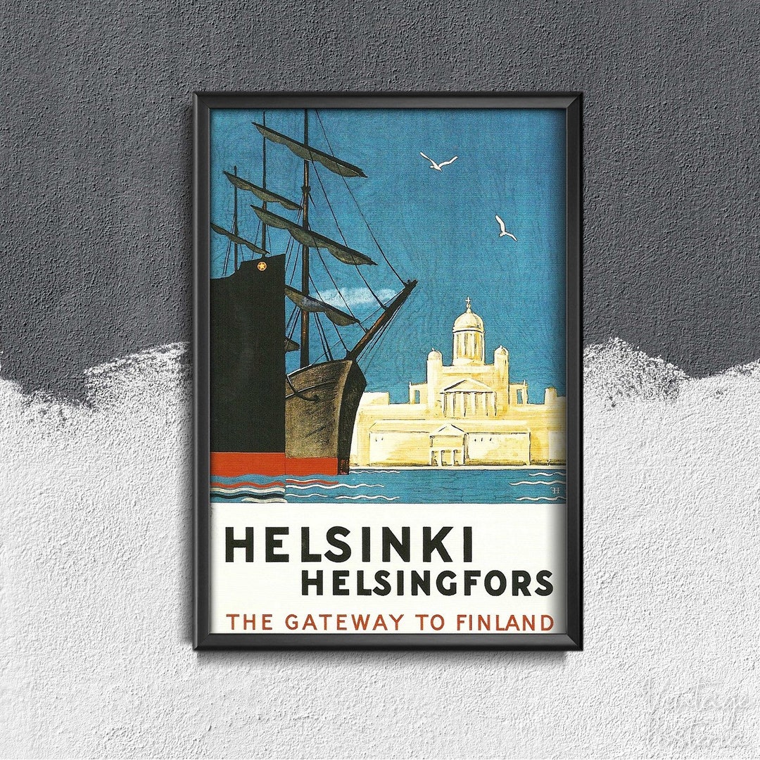 Helsinki Travel Poster Retro Poster, Retro Wall Decoration, Asia Travel ...