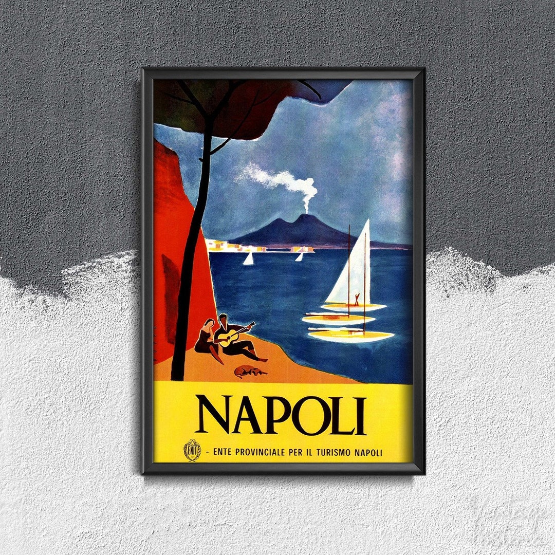Italy Napoli Travel Poster Retro Poster, Modern Posters, Travel Wall ...