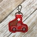 Vintage Truck With Christmas Tree Snap Tab Key Fob ITH Machine ...