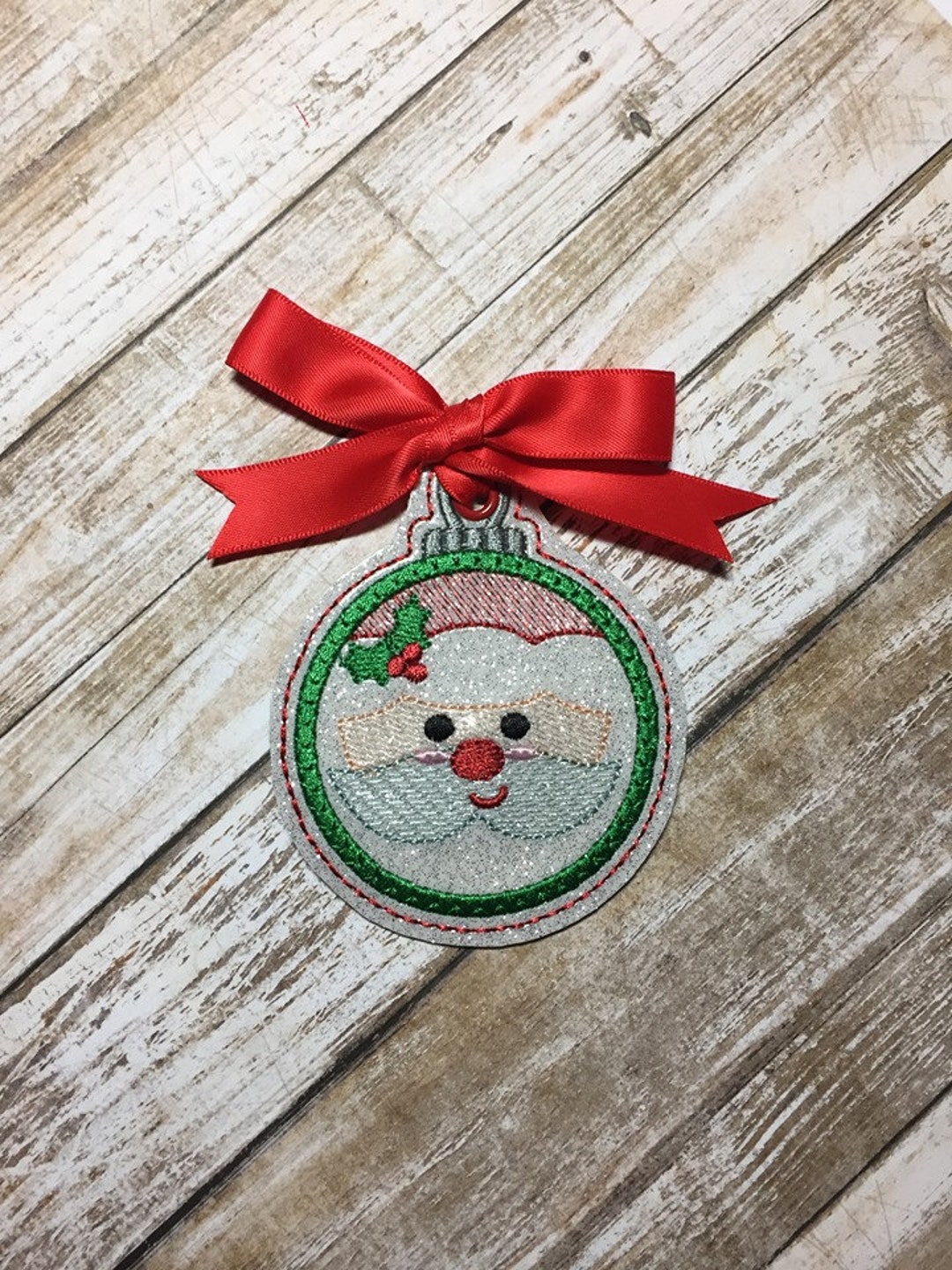 Ornament Santa ITH Machine Embroidery Designs Digital File - Machine ...