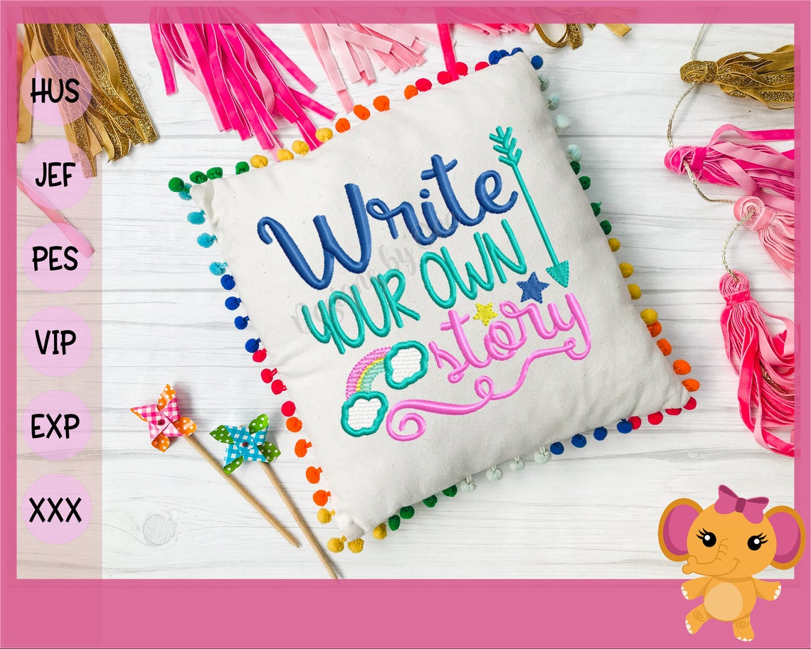 Write Your Own Story Machine Embroidery Designs Digital File - Etsy