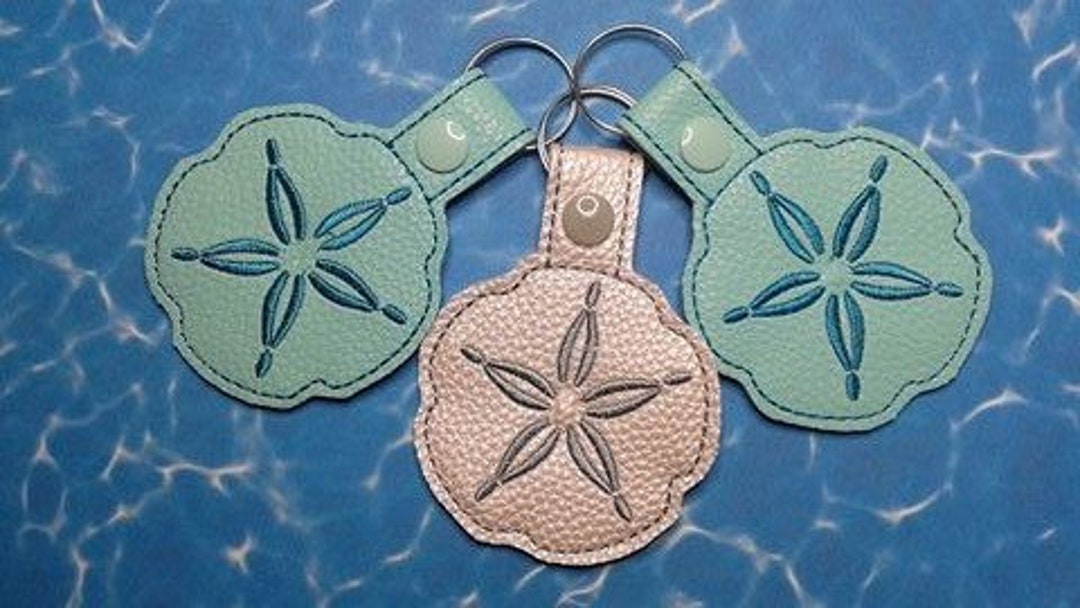 Sand Dollar Snap Tab ITH Machine Embroidery Design Digital File - Etsy