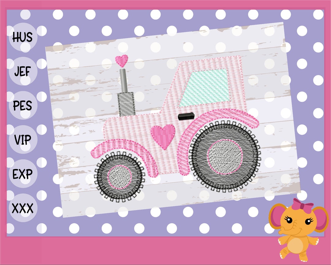 Tractor - Machine Embroidery Designs - Machine Embroidery - Etsy