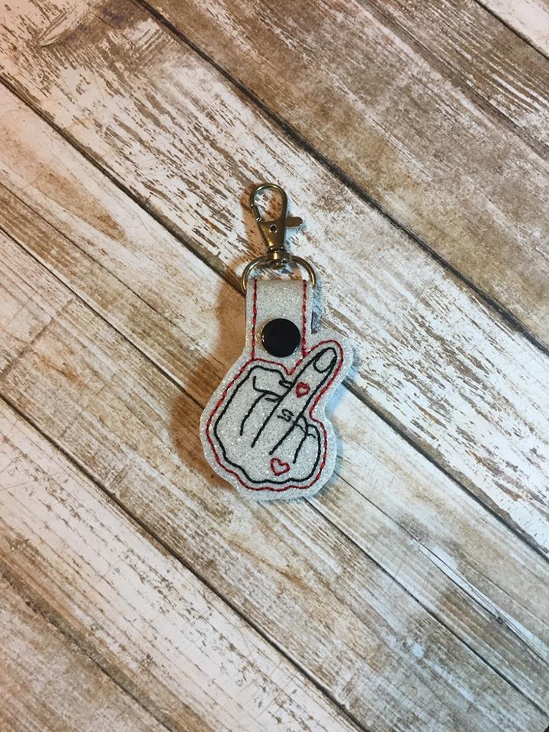 Flipping Middle Finger Snap Tab Machine Embroidery Design Digital File ...