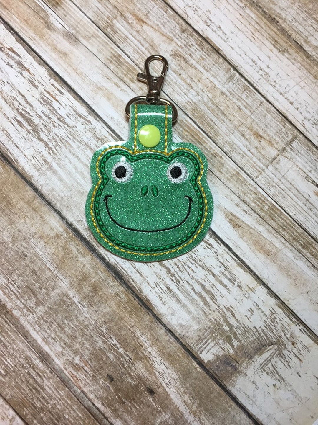 Frog Snap Tab Key Fob ITH Machine Embroidery Designs Digital File - Etsy