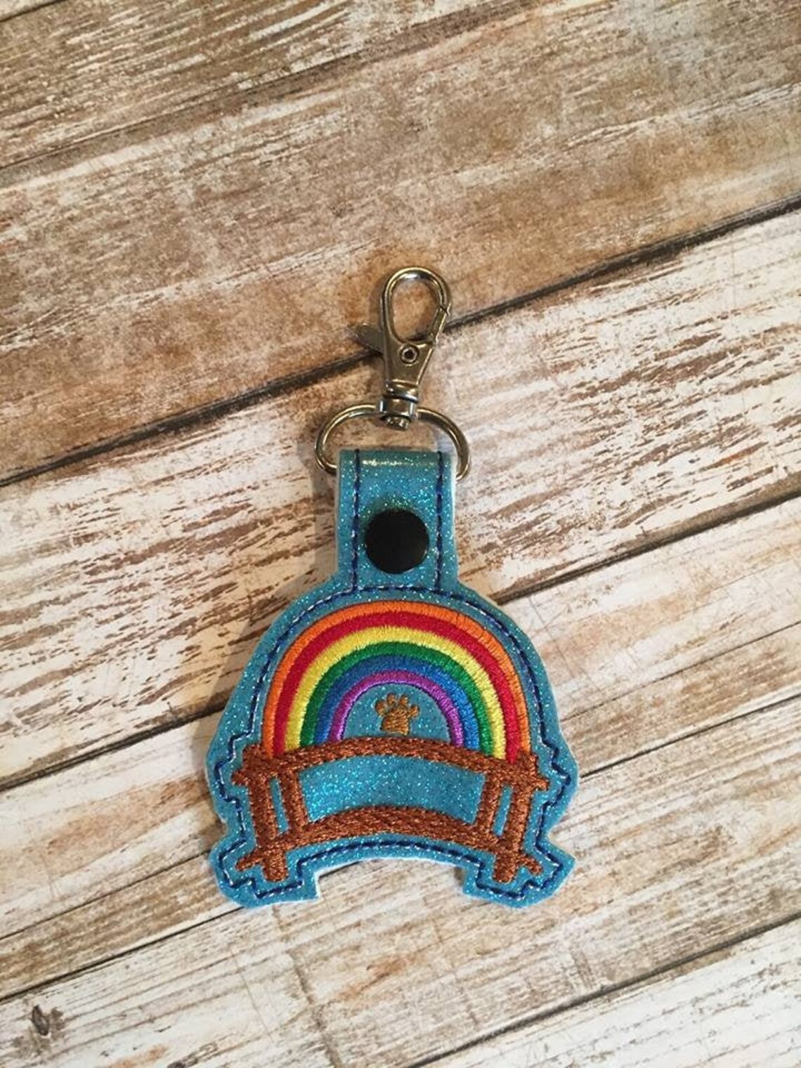Rainbow Bridge Snap Tab ITH Machine Embroidery Designs Digital | Etsy