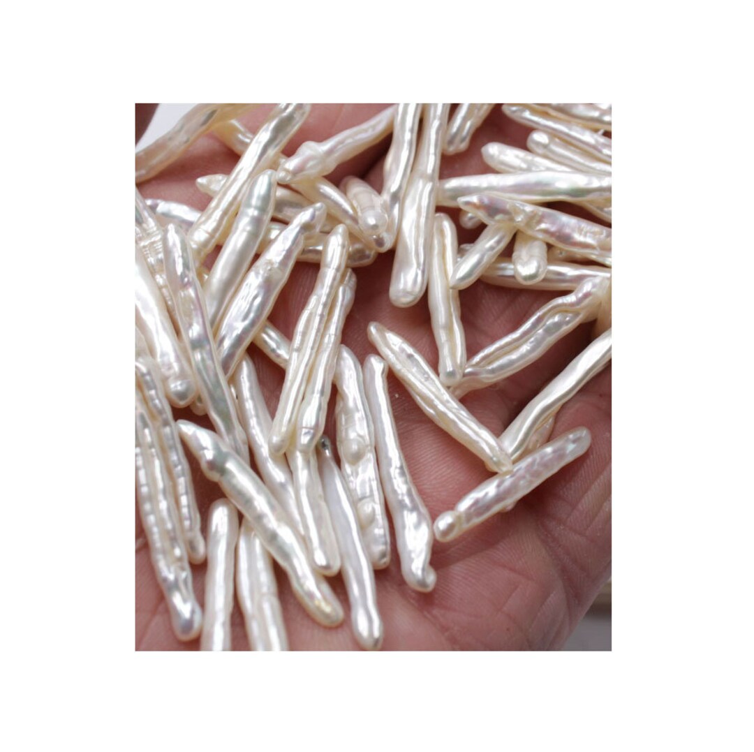 3-8x15-30mm Baroque Pearls Stick Pearls White Freshwater Pearl Loose ...