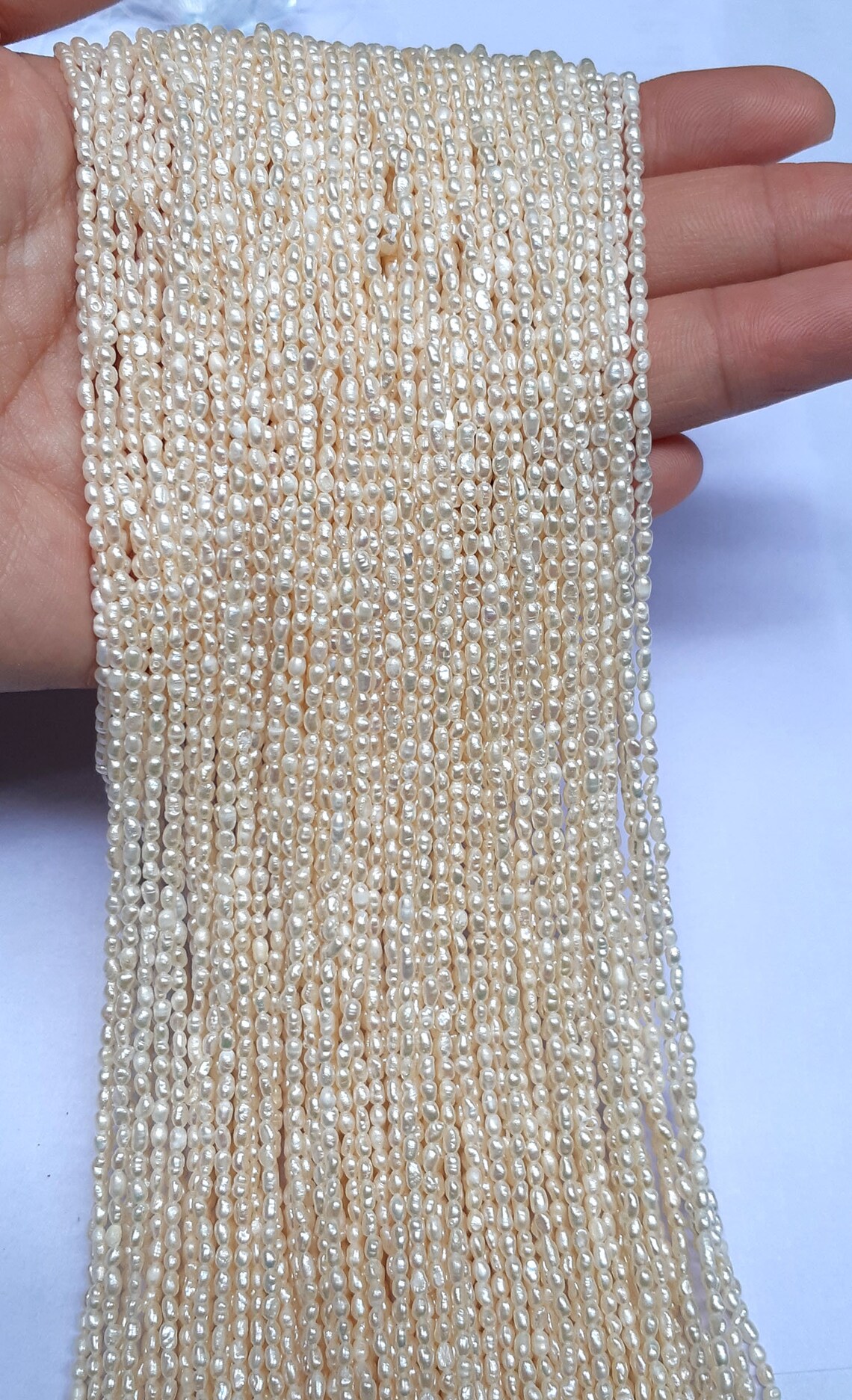 1.5-2.2mm Seed Pearls Rice Pearl Beads Super Tiny Pearls | Etsy