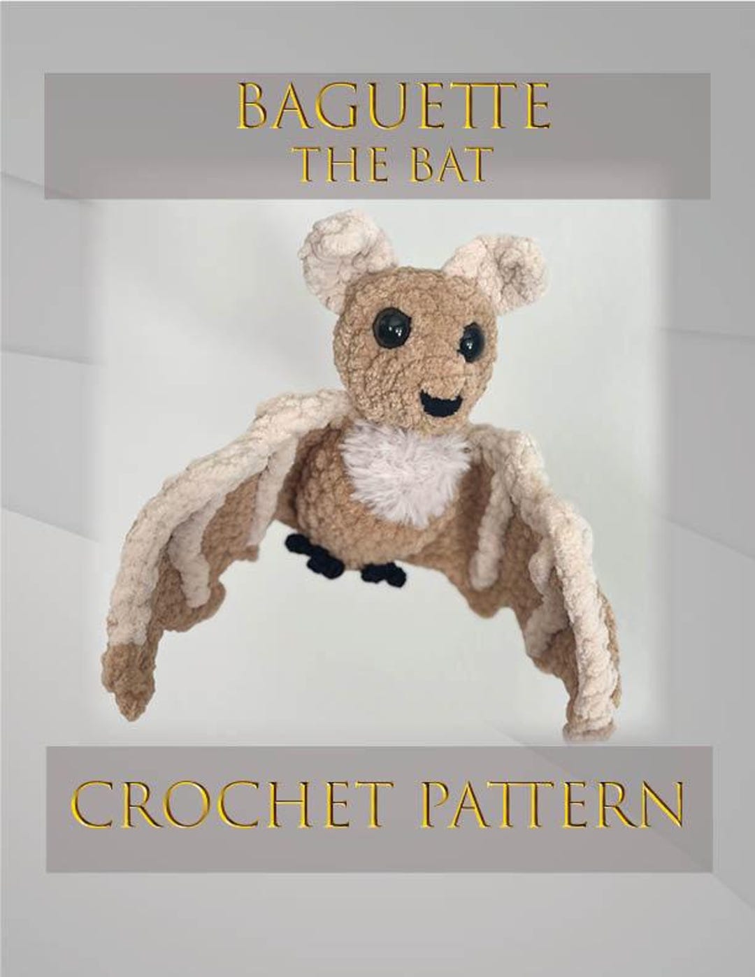 Baguette the Bat Crochet Pattern, Amigurumi Bat Pattern, Bat Pattern ...